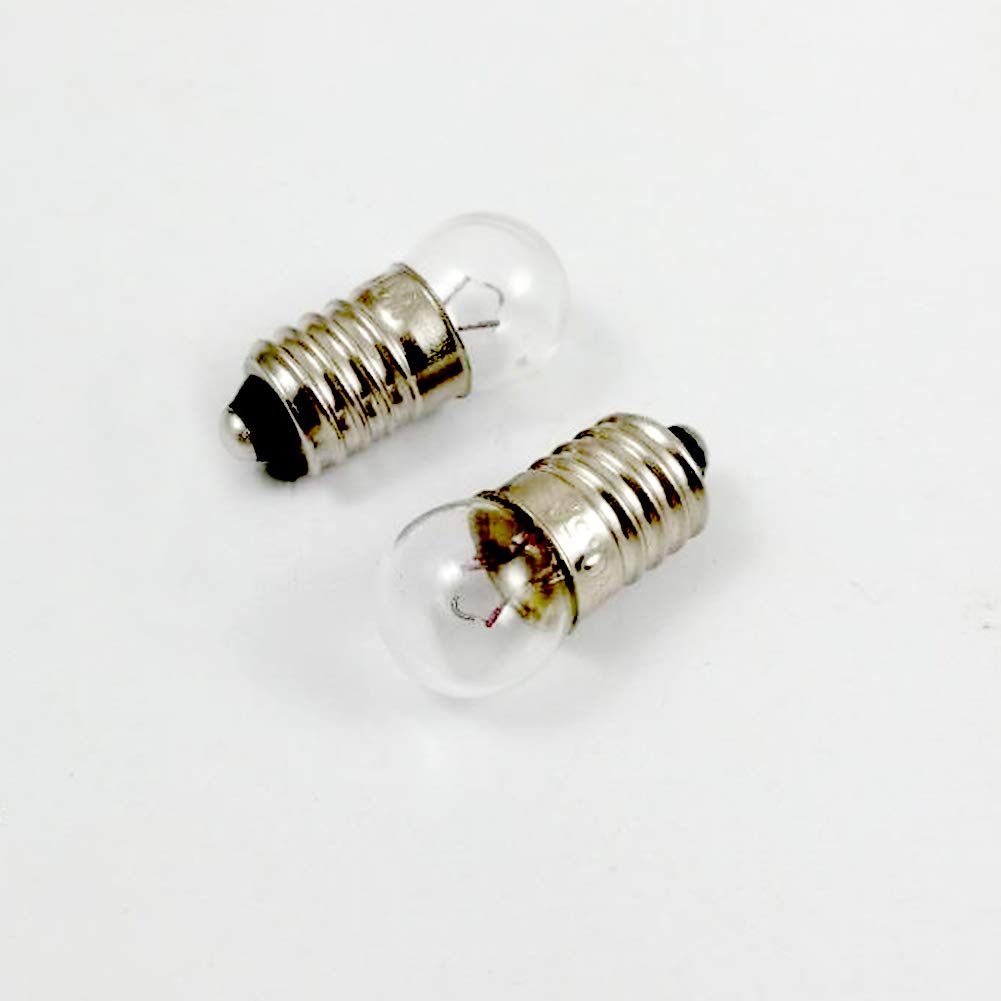 10x E10 6V / 0.5A 3W Light Bulb Miniature Screw Base Lamp Flashlight Torch Experiment Work Light (Box of 10)