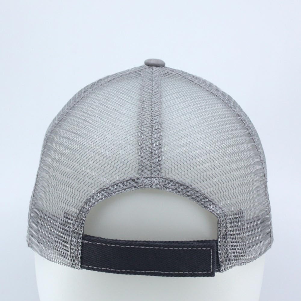 Vintage Year Plain Cotton Twill Mesh Adjustable Trucker Baseball Cap (CharcoalGray/CharcoalGray/Gray)