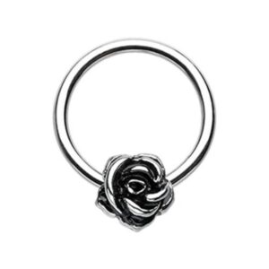 rose petal steel wildklass captive bead ring (16g 3/8" (10mm))