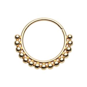 golden bali ball steel bendable wildklass nose hoop (20g 5/16" (8mm))