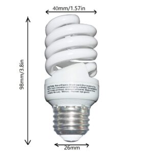 UNITEDLUX 13 Watt CFL Light Bulb (60 Watt) Soft White 2700K 1040LM Spiral Bulb Medium Base Compact Fluorescent Bulb (2 Pack)