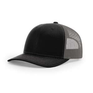 Richardson Trucker Cap, Black/Charcoal, One Size