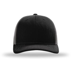 Richardson Trucker Cap, Black/Charcoal, One Size