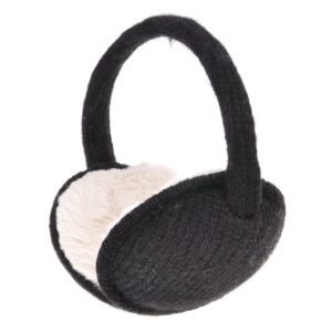 zlyc womens girls winter warm adjustable knitted ear warmers foldable earmuffs, black