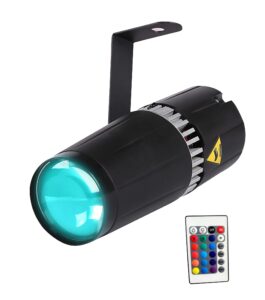 senlan led pinspot stage light- senlan 9w rgb 3-in-1 beam light by ir remote controller