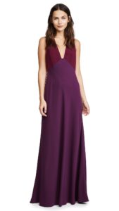 jill jill stuart women's two tone vneck, black currant/concord grape, 12