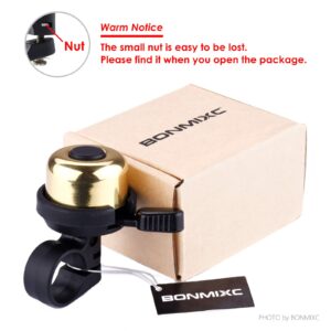 BONMIXC Bicycle Bell Brass Mini Bike Bell (2 PACK)