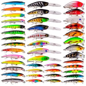 baikalbass fishing lures tackle kits hard baits minnow pencil vib crankbaits topwater floating lures assorted fishing tackle sets (006-43pcs)