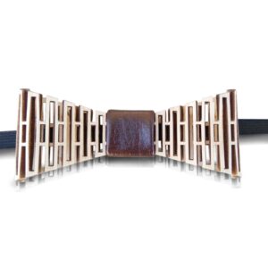 HatynkaUA Mens Wooden Bow Tie - 3D Unique Design Holiday Wedding Wood Bowtie- Necktie for Men