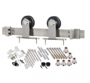 renin bd101k-96 straight strap barn door hardware kit, stainless steel