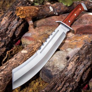 ridge runner brimstone canyon machete – stainless steel blade, durable pakkawood handle, tough nylon sheath, rock solid design – savage machete for field work - 17” overall