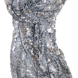 Ted and Jack - Luxe Bedazzled Sequin and Sparkle Scarf in Silver