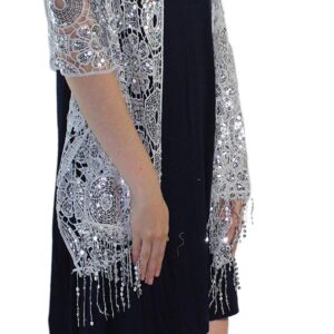 Ted and Jack - Luxe Bedazzled Sequin and Sparkle Scarf in Silver