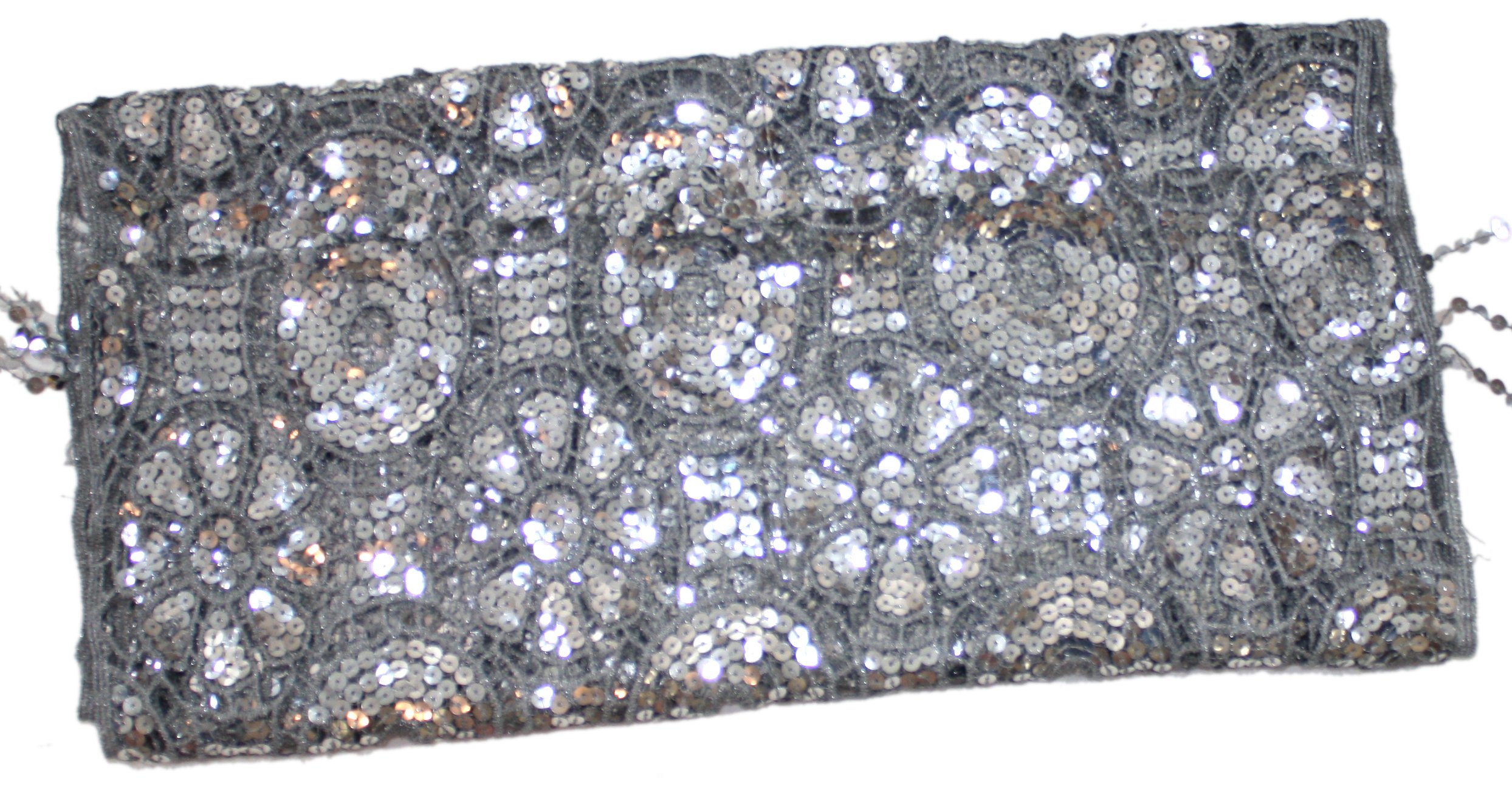 Ted and Jack - Luxe Bedazzled Sequin and Sparkle Scarf in Silver