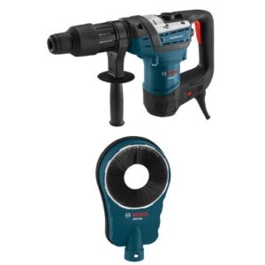 bosch rh540m 1-9/16-inch sds-max combination rotary hammer with hdc250 sds-max hammer dust collection attachment