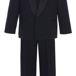 OLIVIA KOO Boy's Classic Tuxedo Suit with No Tail