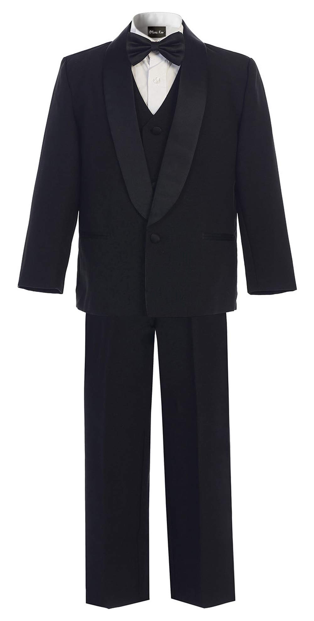 OLIVIA KOO Boy's Classic Tuxedo Suit with No Tail