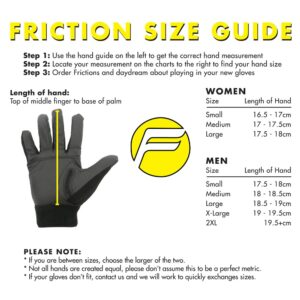 Friction Gloves DG Disc Golf Glove - Left Hand - Black - M