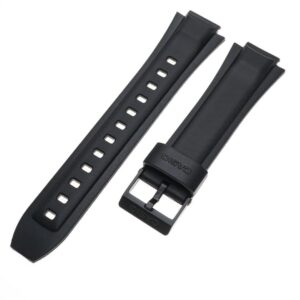 casio watch band strap resin mw-600 mw600 mw600b mw600e mw600f mw600b-1bv, black