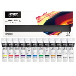 liquitex professional heavy body acrylic paint, classic 12 x 59ml (2-oz) set