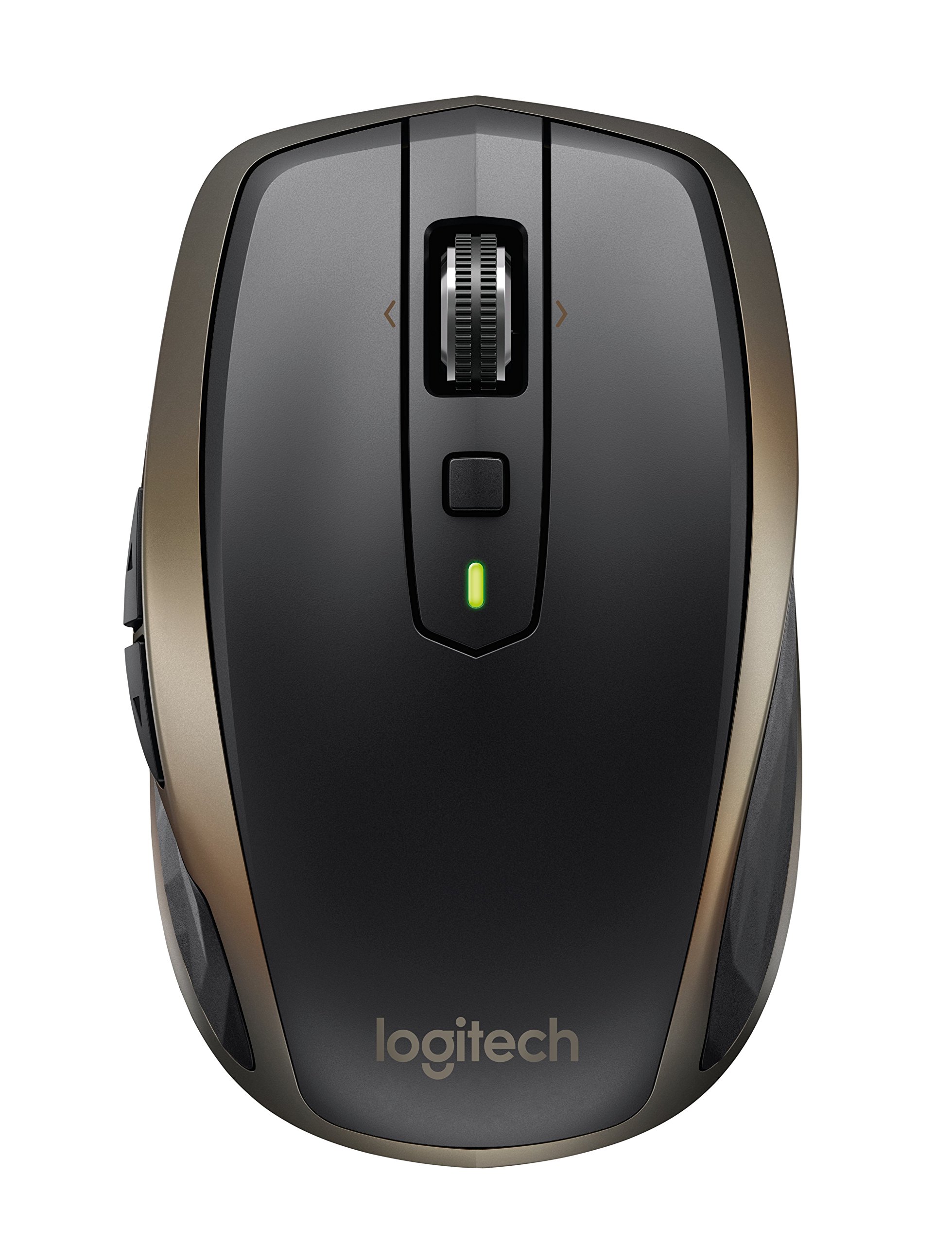 Logitech MX Anywhere 2 Wireless Mouse – Use On Any Surface, Hyper-Fast Scrolling, Rechargeable, for Apple Mac or Microsoft Windows Computers and laptops, Meteorite