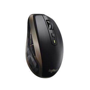 Logitech MX Anywhere 2 Wireless Mouse – Use On Any Surface, Hyper-Fast Scrolling, Rechargeable, for Apple Mac or Microsoft Windows Computers and laptops, Meteorite