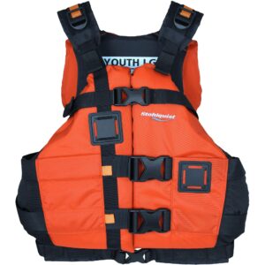 stohlquist canyon youth lifejacket (pfd)-orange-y l/a xs