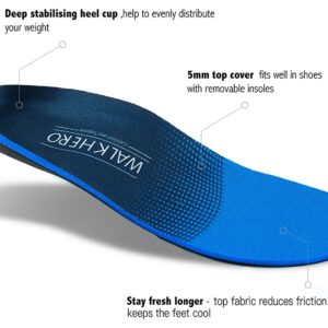 Plantar Fasciitis Feet Insoles Arch Supports Orthotics Inserts Relieve Flat Feet, High Arch, Foot Pain Mens 9-9 1/2 | Womens 11-11 1/2