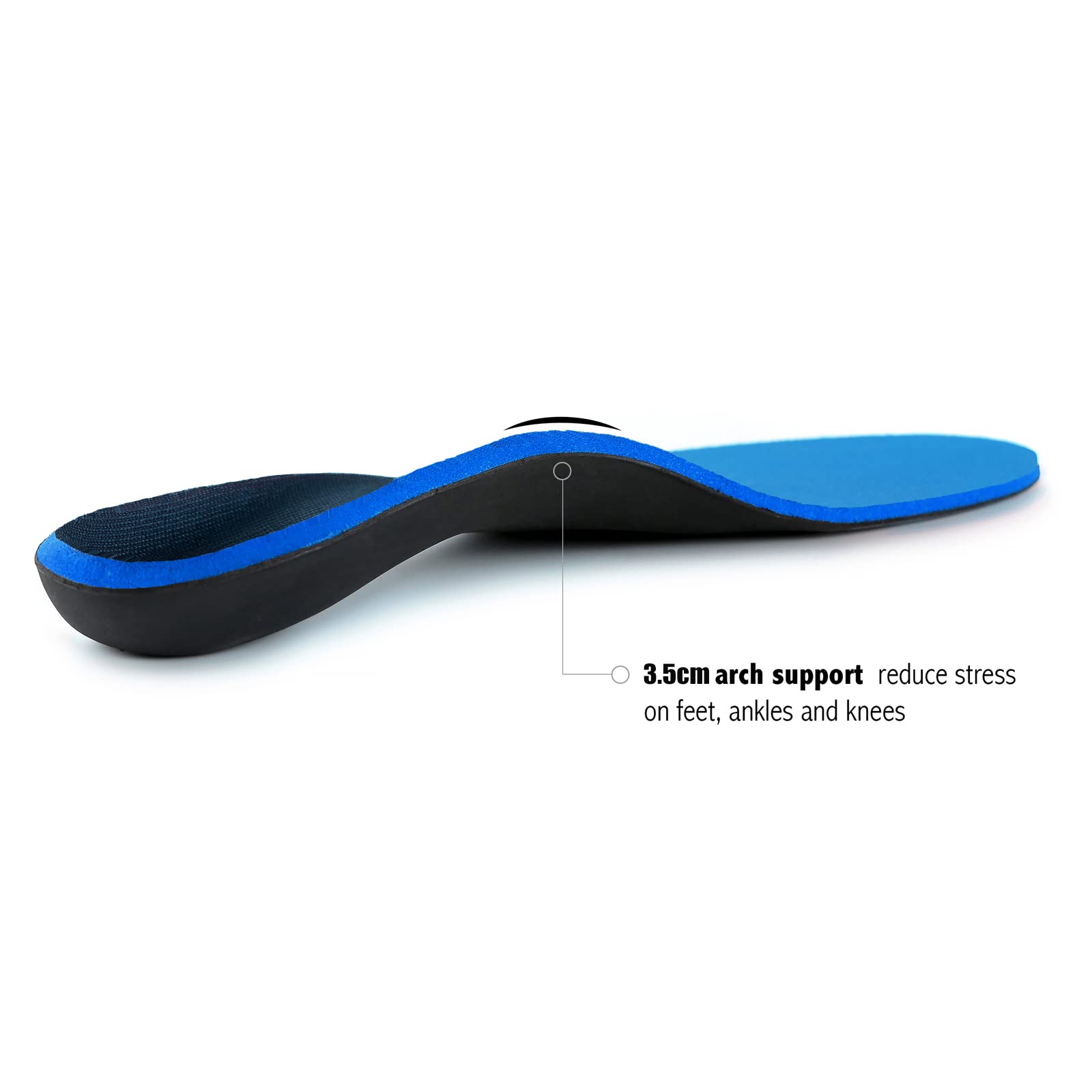 Plantar Fasciitis Feet Insoles Arch Supports Orthotics Inserts Relieve Flat Feet, High Arch, Foot Pain Mens 10-10 1/2 | Womens 12-12 1/2