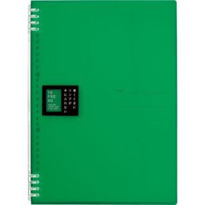 kingjim 9856tte tefrenu ring notebook, a4, green