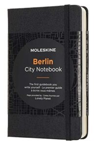 moleskine journey city notebook, berlin, hard cover, pocket (3.5" x 5.5") black, 220 pages