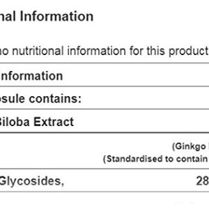 Holland & Barrett Ginkgo Biloba 30 Capsules 120mg