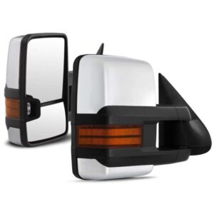 akkon - for 2003-2006 chevy silverado 07 classic model extending towing power heated w/amber led signal mirrors left + right