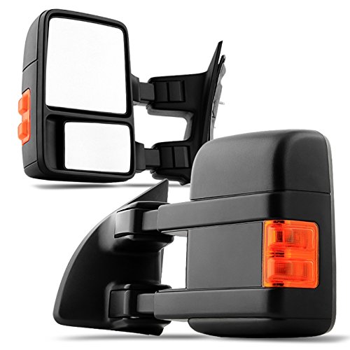 AKKON - For 2008-2016 Ford SuperDuty Pickup Truck Extendable Towing Manual Mirrors Left + Right Side Pair Set Replacement