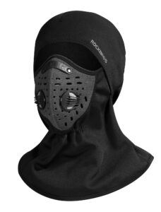 rockbros ski mask balaclava winter mask for men baclava cold weather thermal black