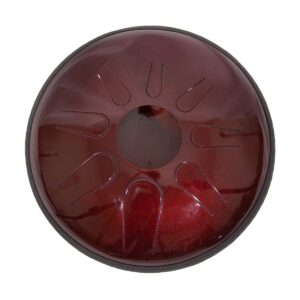 idiopan domina 12-inch tunable steel tongue drum - ruby red