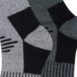 Columbia Men's 2 Pack Wool Crew Socks, Gravel/Grey, Shoe Size 6-12