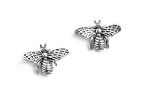 sluynz 925 sterling silver cute bee earrings studs for women teen girls animal studs earrings