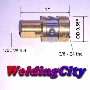 WeldingCity MIG Welding Gun .030" Accessory Kit (Contact Tip-Gas Nozzle-Gas Diffuser) for Miller M-series M-100/150 (M-10/15) and Hobart H-series MIG Guns Up To 150A