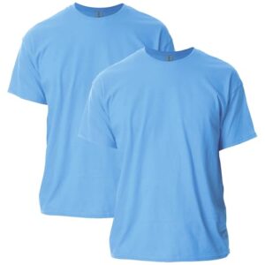 gildan adult ultra cotton t-shirt, style g2000, multipack, carolina blue (2-pack), 3x-large