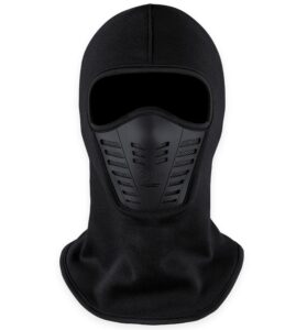 tough headwear balaclava ski mask - thermal face mask for cold weather with breathable air vents - winter full face mask for men & women black