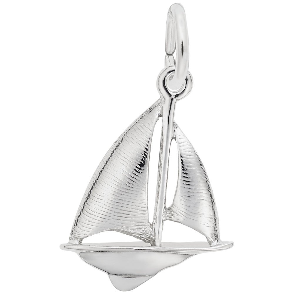 Sailboat Charm In Sterling Silver, Charms for Bracelets and Necklaces