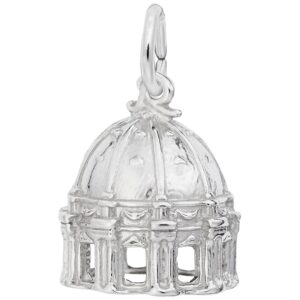 st. peter's basilica charm in sterling silver, charms for bracelets and necklaces