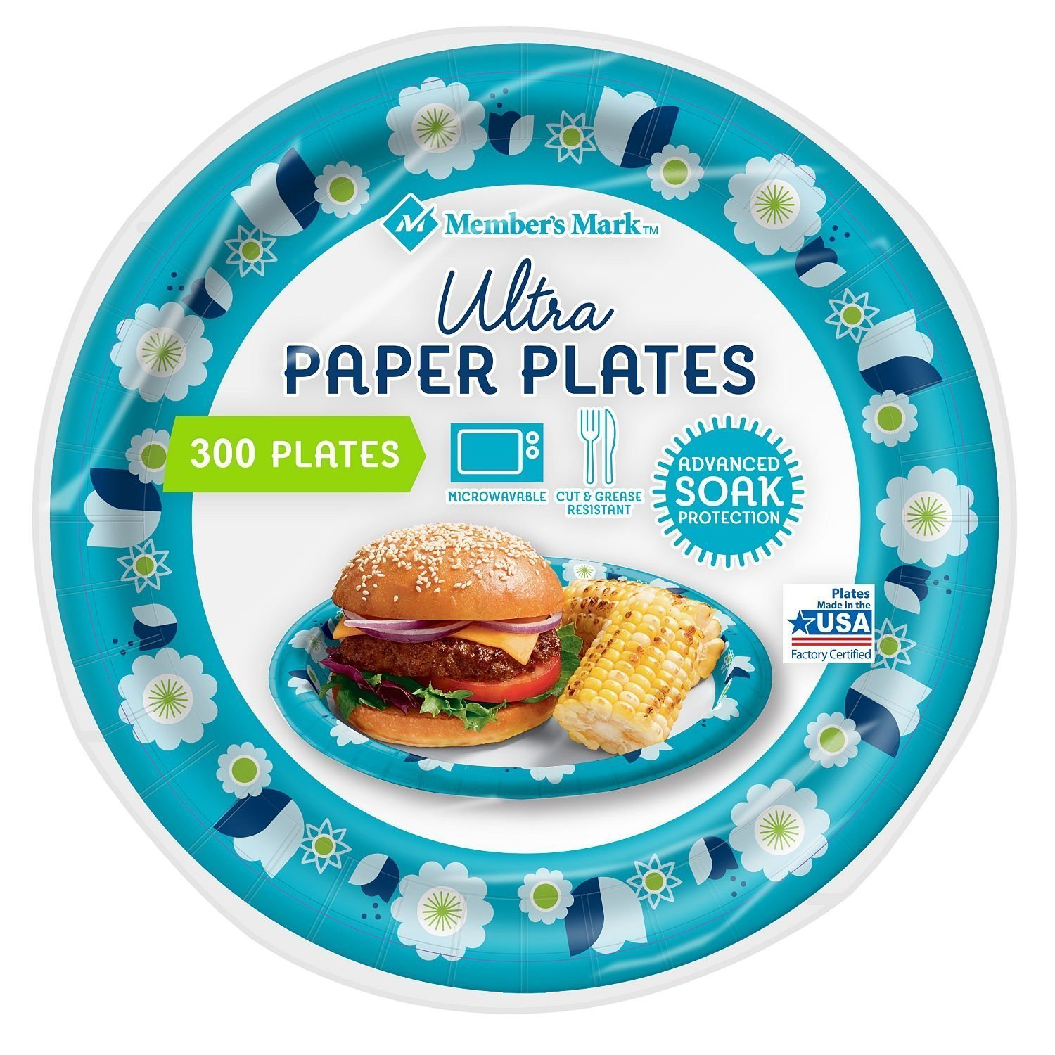 Member's Mark Ultra Plate, 8-1/2" (300 ct.),Blue