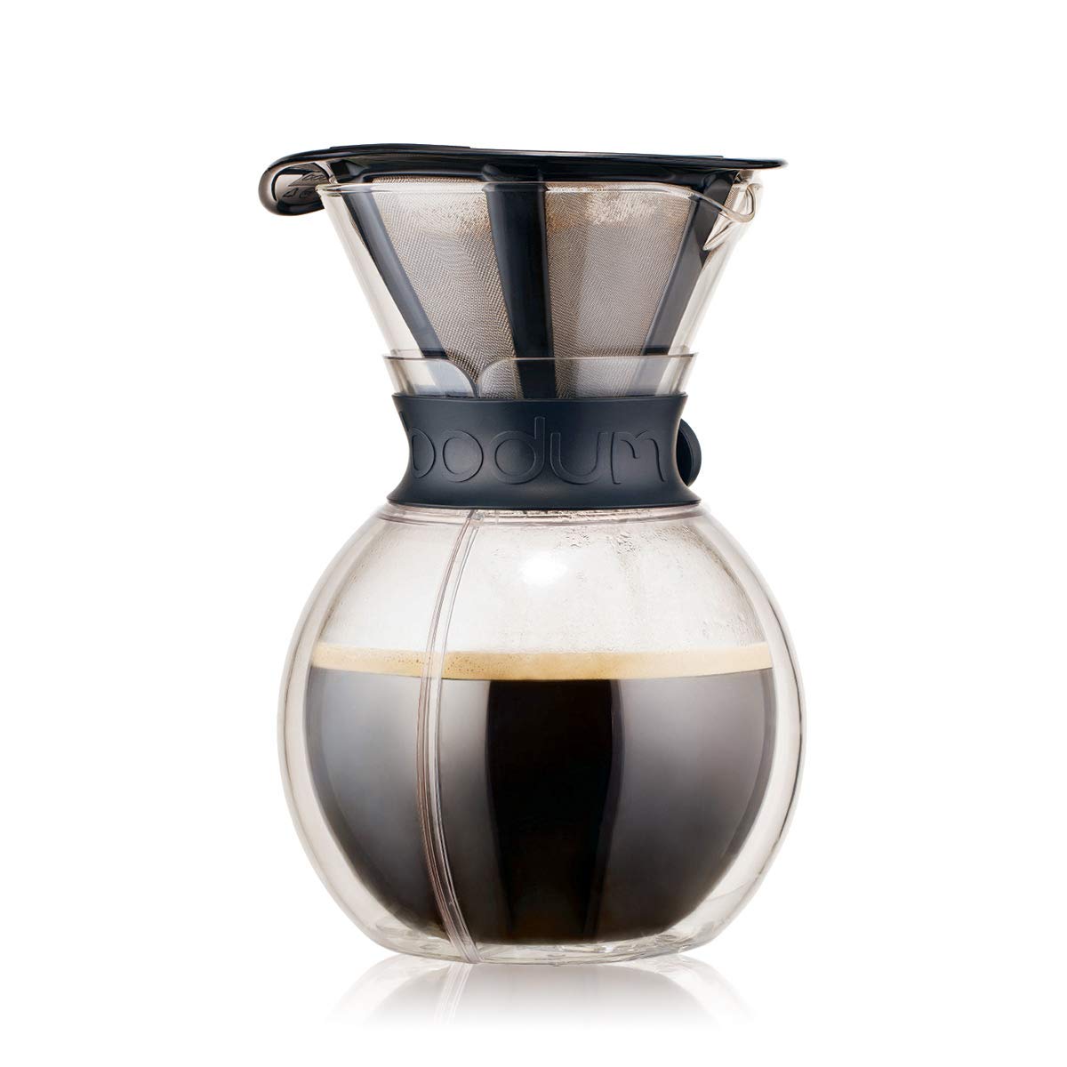 BODUM Pour Over Double Wall Coffee Maker, 16.2 x 14.9 x 22.2 cm,Transparent