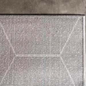 Unique Loom Trellis Frieze Collection Area Rug - Geometric (8' x 10', Light Gray/ Ivory)