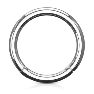 fifth cue grade 23 solid titanium hinged seamless septum nose ear cartilage clicker ring