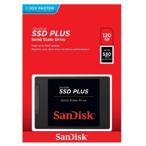 SanDisk SSD PLUS 120GB Internal SSD - SATA III 6 Gb/s, 2.5"/7mm, Up to 530 MB/s - SDSSDA-120G-G27