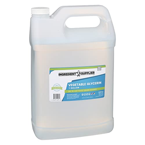 Vegetable Glycerin - 1 Gallon (128 oz.) - Pure USP Food and Pharmaceutical Grade - Non GMO - Vegan - Sustainable Palm Derived - Humectant, Crafts, DIY, Hypoallergenic Moisturizer, Extracts