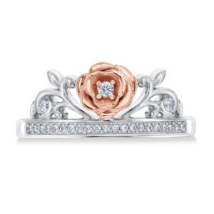 Disney Enchanted Fine Jewelry Diamond Belle Princess Ring 1/10ctw - Size 7